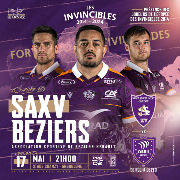 SAXV - AS BEZIERS le vendredi 17 mai 2024